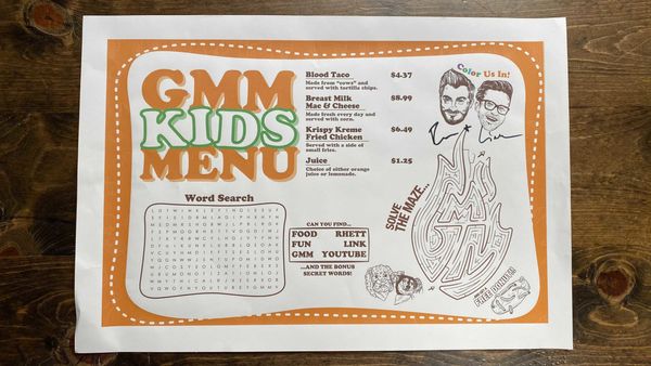GMM Kids Menu (Giveaway!) | Mythical Society